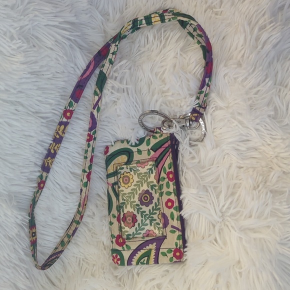 Vera Bradley | Bags | Lanyard Keychain Id Zipper Wallet Vera Bradley ...